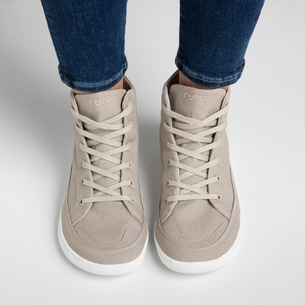 Comfortable Rutsu Original Barefoot Sneakers | High Top Gray – Rutsu Barefoot